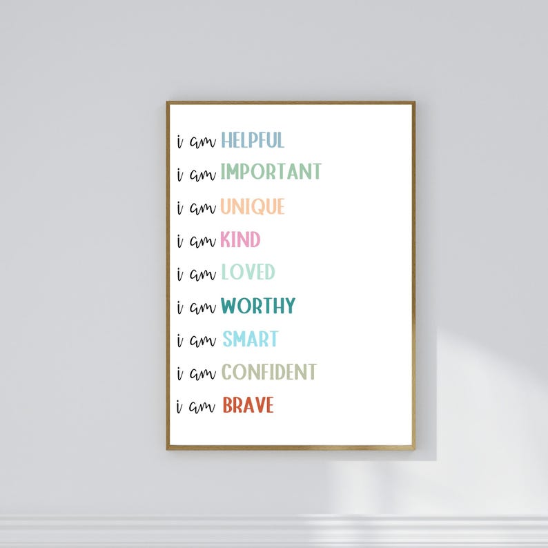 I Am Affirmations, Affirmations for Kids, Words of Affirmations ...