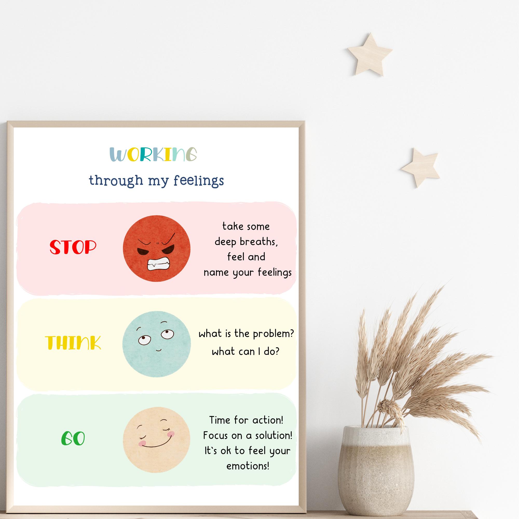 School Counseling Emotions Poster Social Work Poster Mental Health ...