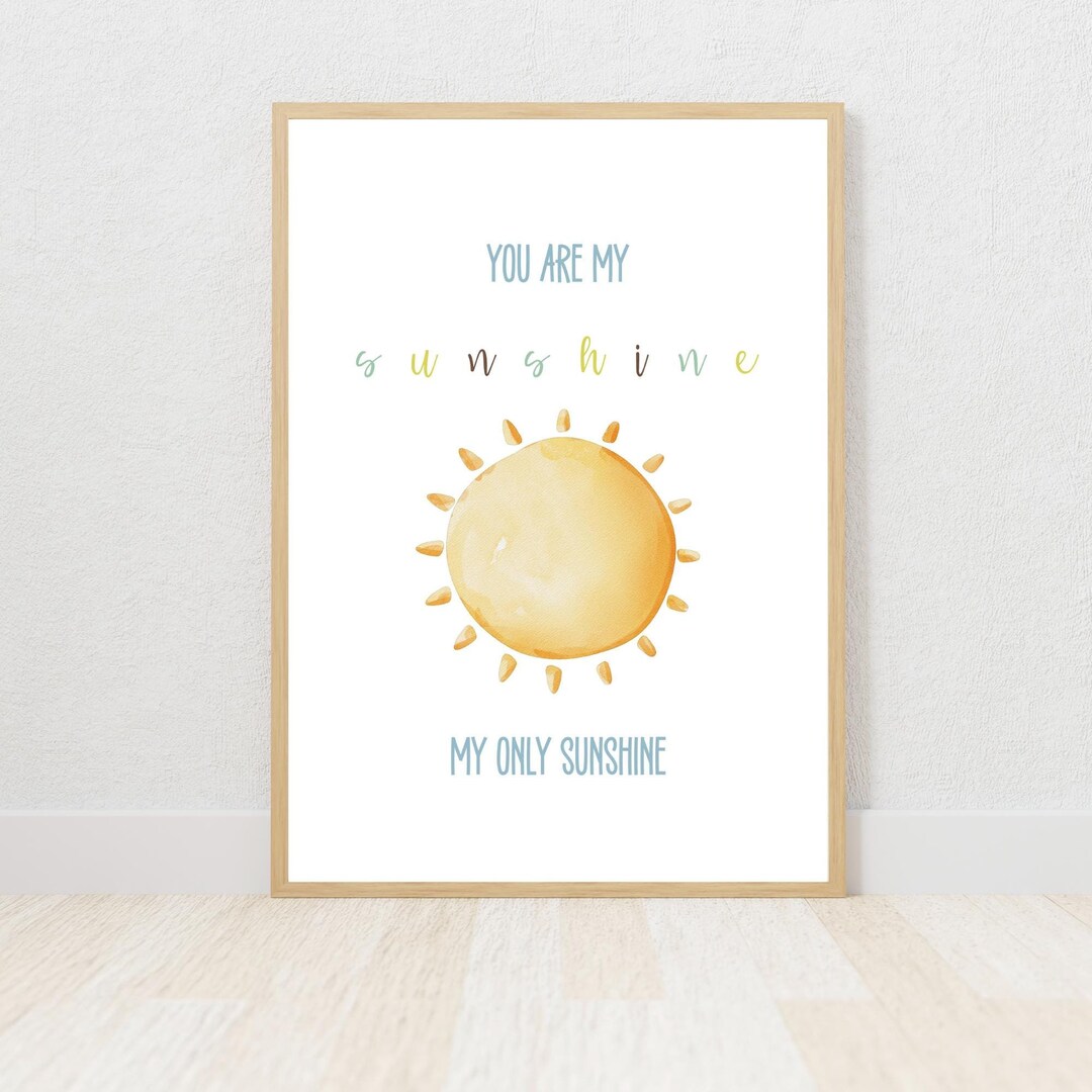 You Are My Sunshine Printable, You Are My Sunshine Print, Playroom ...