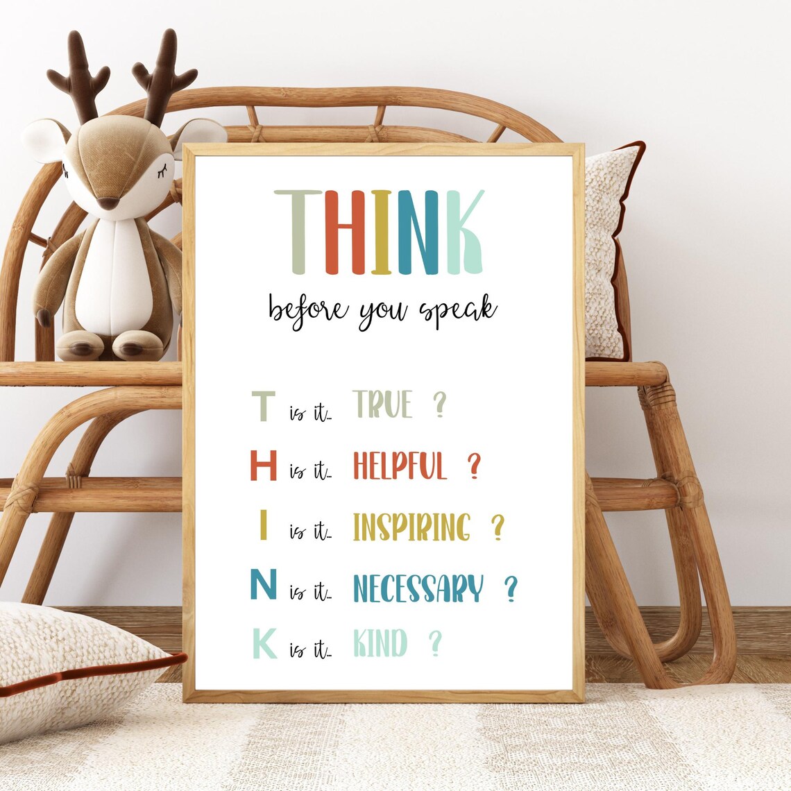 Think Before You Speak, Classroom Rules Printable, Positive Classroom ...
