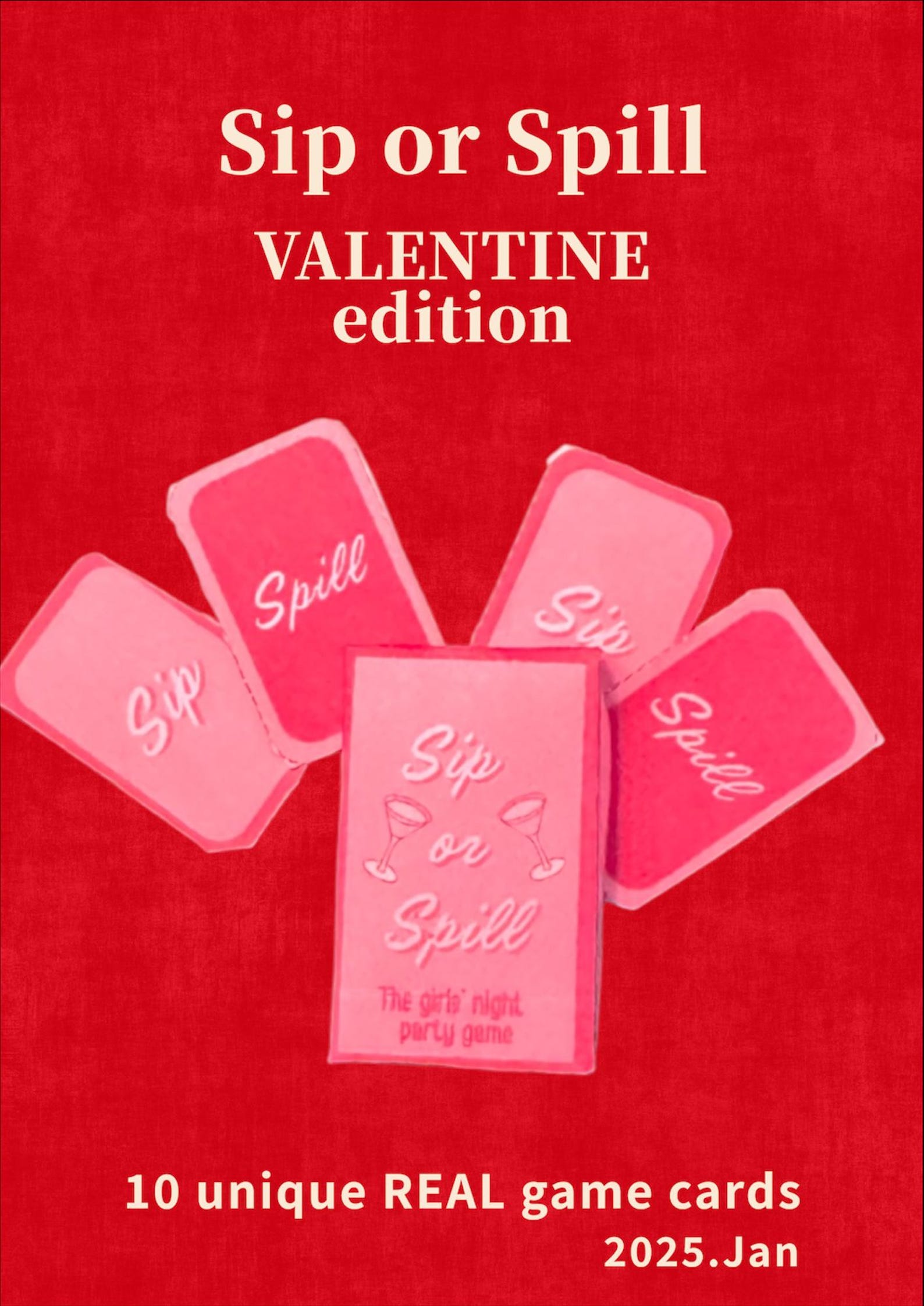 MINI Valentine Sip or Spill Card Game - DIY Printable Dollhouse ...