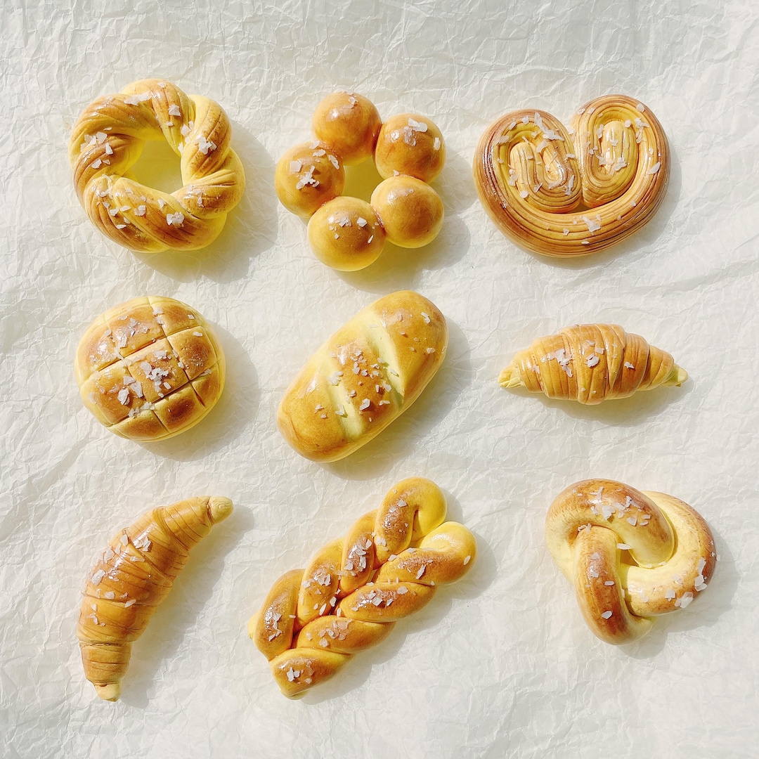 Handmade Clay Food Magnets/handcrafted Bread/themed Fridge Magnets Set ...