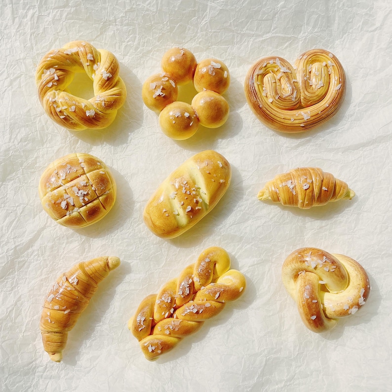 Handmade Clay Food Magnets/handcrafted Bread/themed Fridge Magnets Set ...