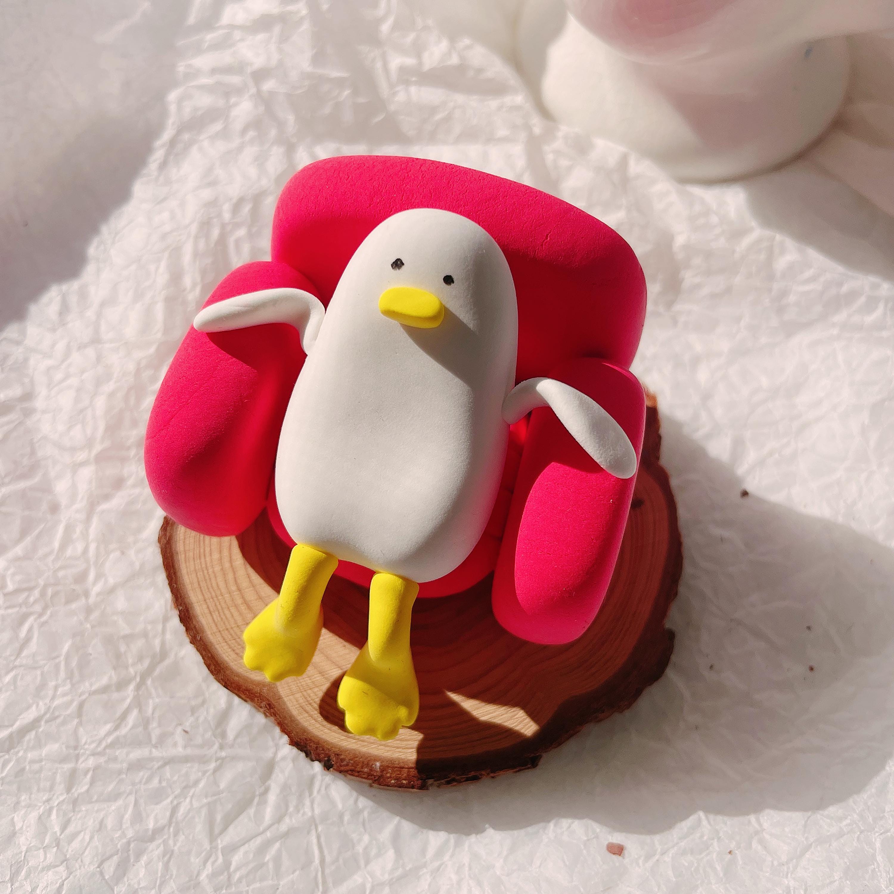 Clay Bread Duck Figure/relax Duck Clay Creation/handmade Cute Clay Duck ...