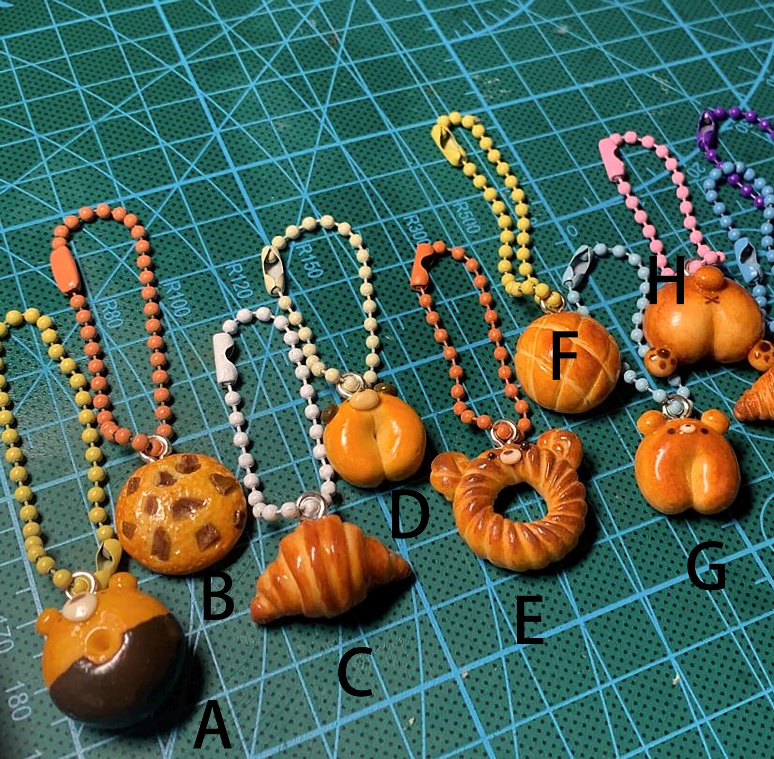 Clay Kawaii Bread Charms/cute Clay Bear Bread Keychain/handmade Cute ...