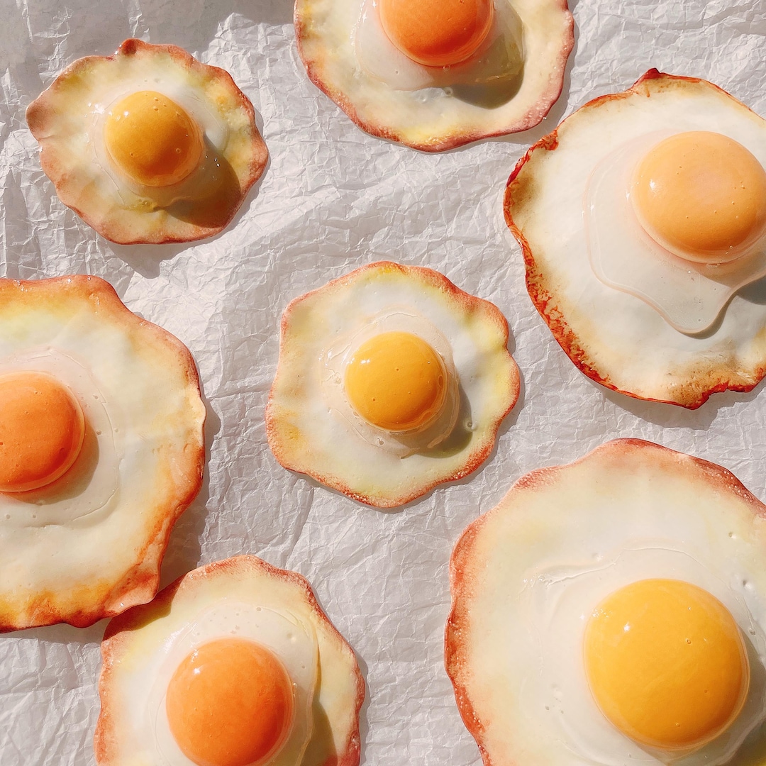 Handmade Realistic Clay Fried Egg Magnet/kitchen Magnet/food Magnet ...