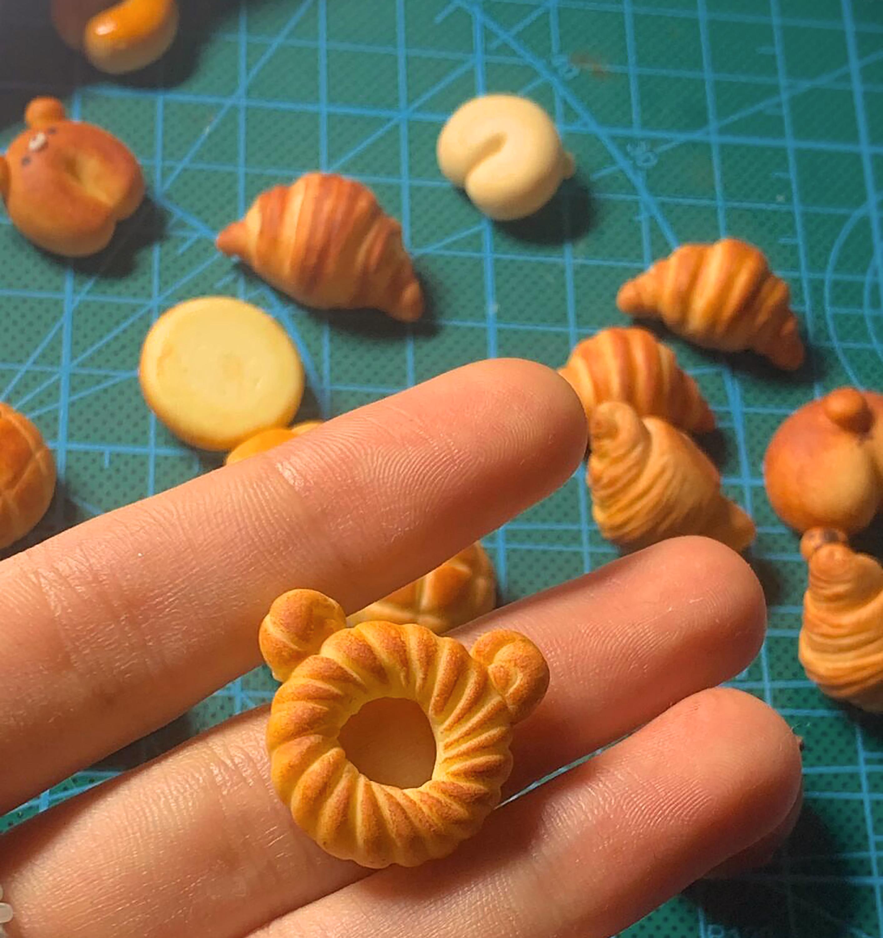 Clay Kawaii Bread Charms/cute Clay Bear Bread Keychain/handmade Cute ...