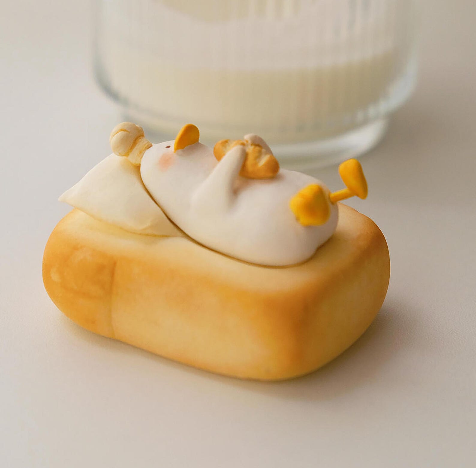 Clay Bread Duck Figure/relax Duck Clay Creation/handmade Cute Clay Duck ...