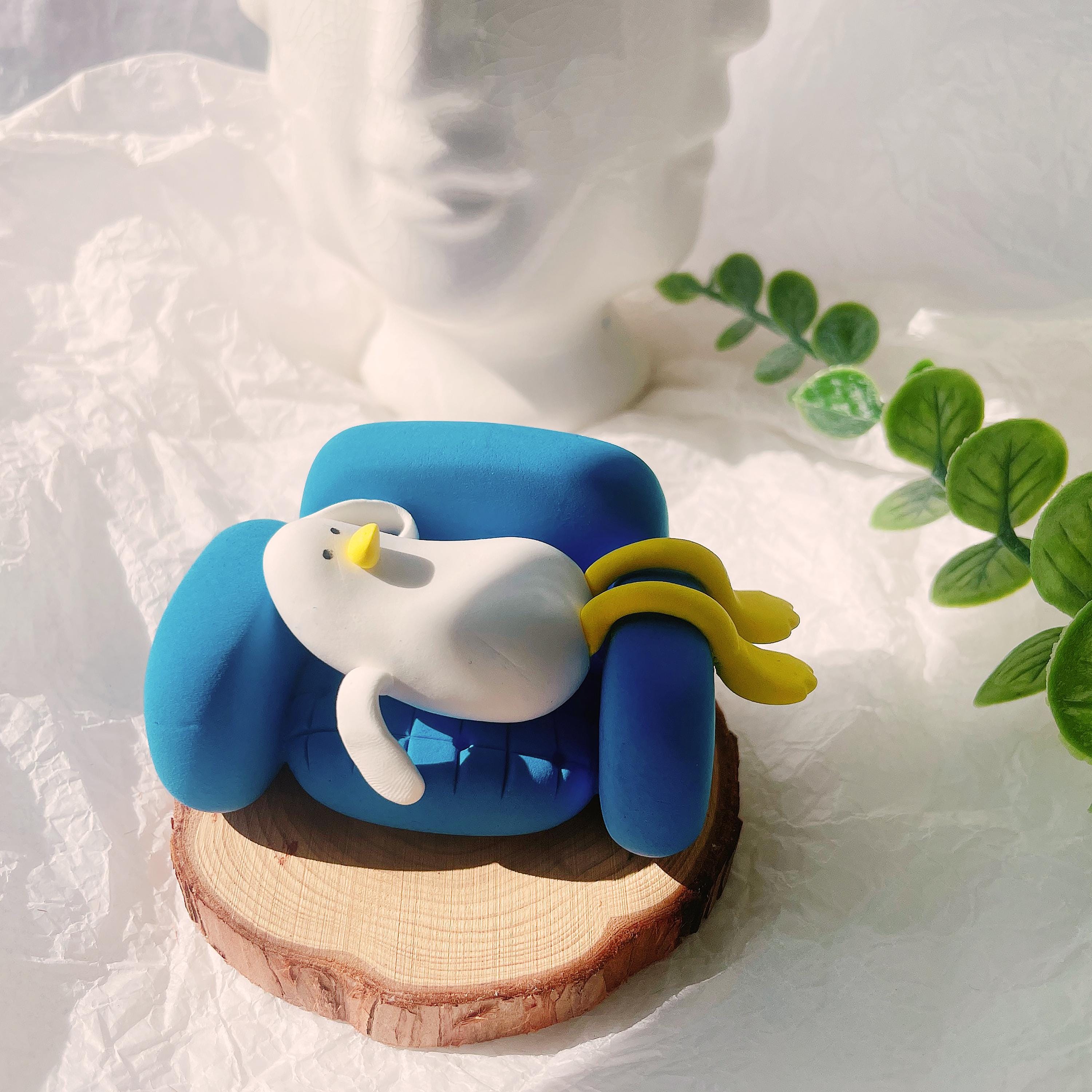 Clay Bread Duck Figure/relax Duck Clay Creation/handmade Cute Clay Duck ...