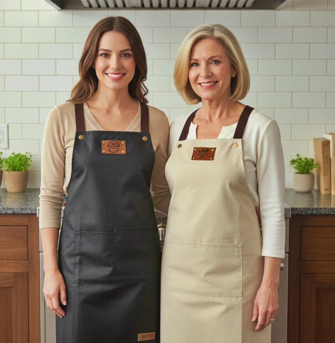 Personalized Canvas Chef Apron With Pockets | Embroidered Kitchen Wear ...