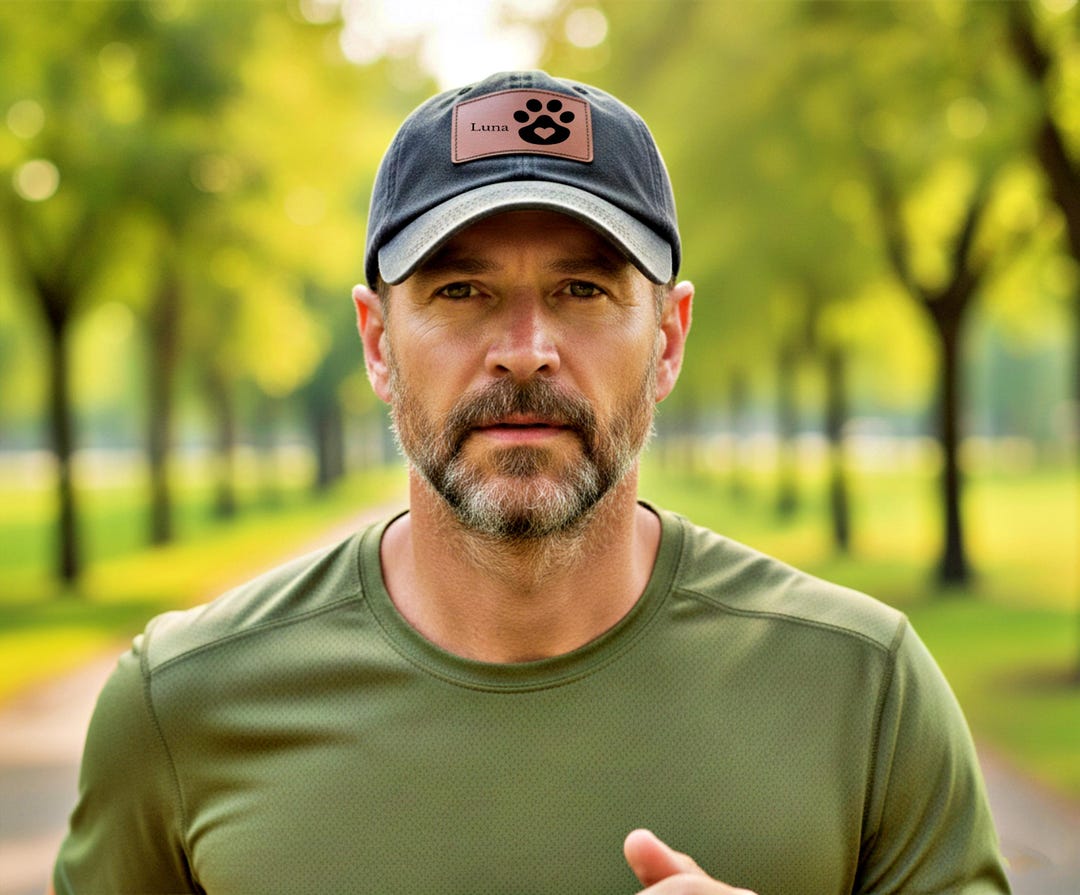 Engraved Leather Patch Hat Custom | Personalized Baseball Cap Trucker ...