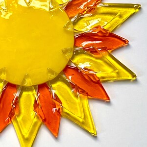 Fused Glass Sunshine Sun Catcher: Orange & Yellow - Mother's Day Gift ...