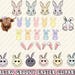 Retro Groovy Easter Clipart Bundle, Easter Clip Art Png Bundle, Spring ...