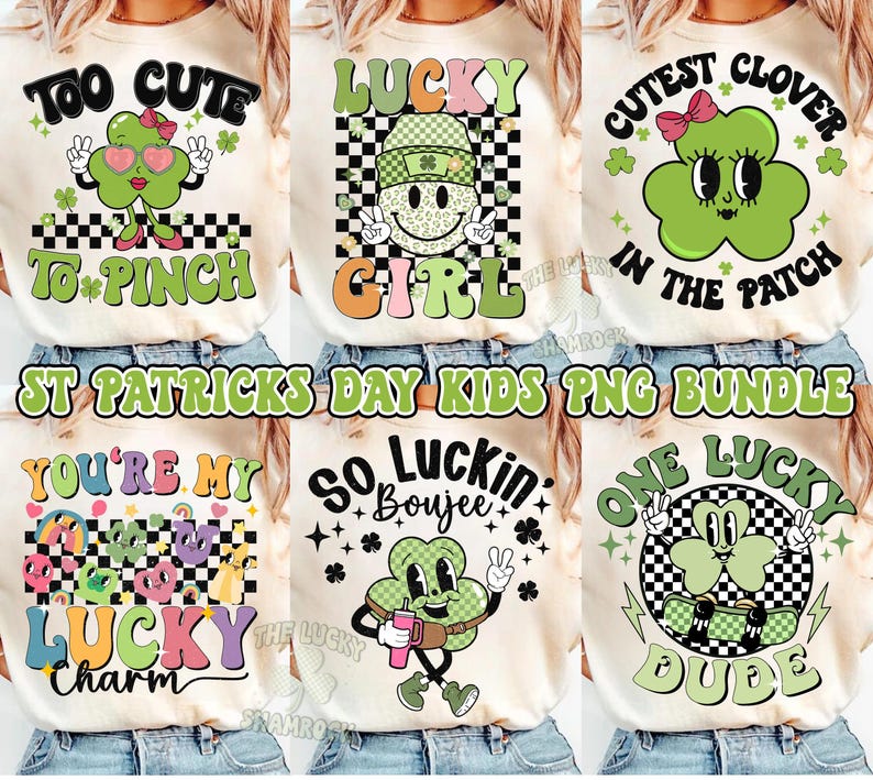 Retro St Patrick's Day SVG Bundle, Kids' Designs (PNG, SVG) - Etsy