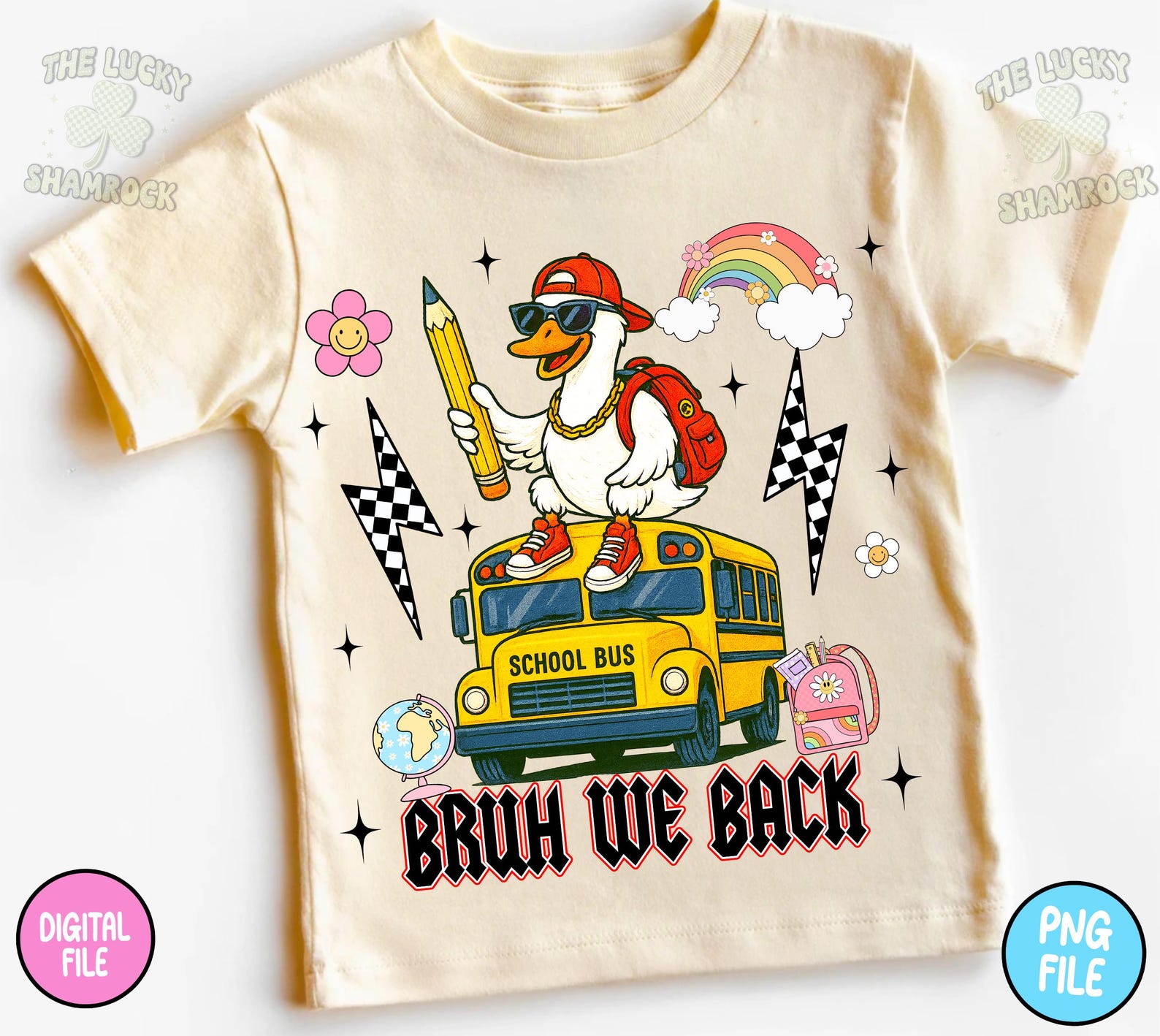 Bruh We Back Png, Goose Back to School PNG, Funny Goose School Design ...