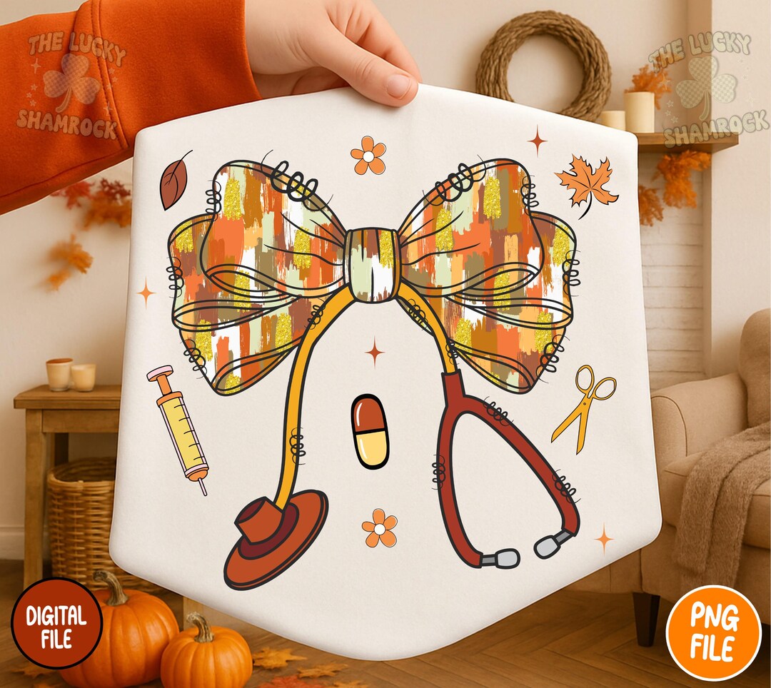 Fall Nurse PNG Design, Autumn Nurse Life Sublimation, Cozy Fall Pumpkin ...