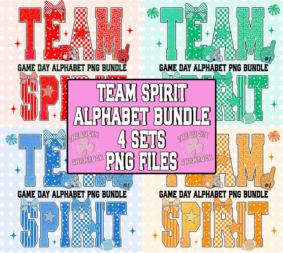 Team Spirit Alphabet Png, Varsity Letter Png Files, Game Day Png ...