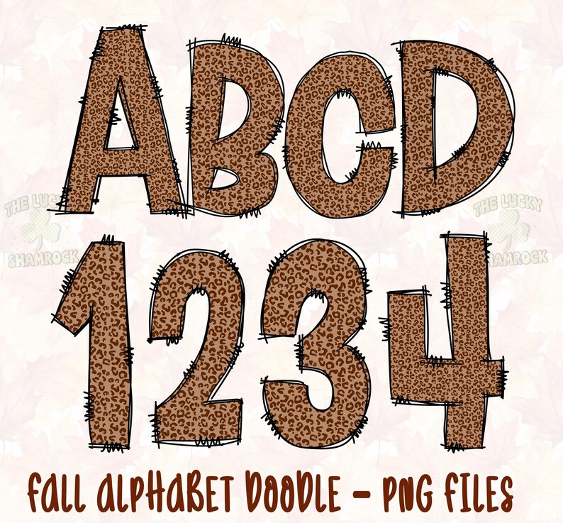 Fall Alphabet Doodle PNG, Autumn Letters Clipart, Pumpkin Leaf Font Png ...