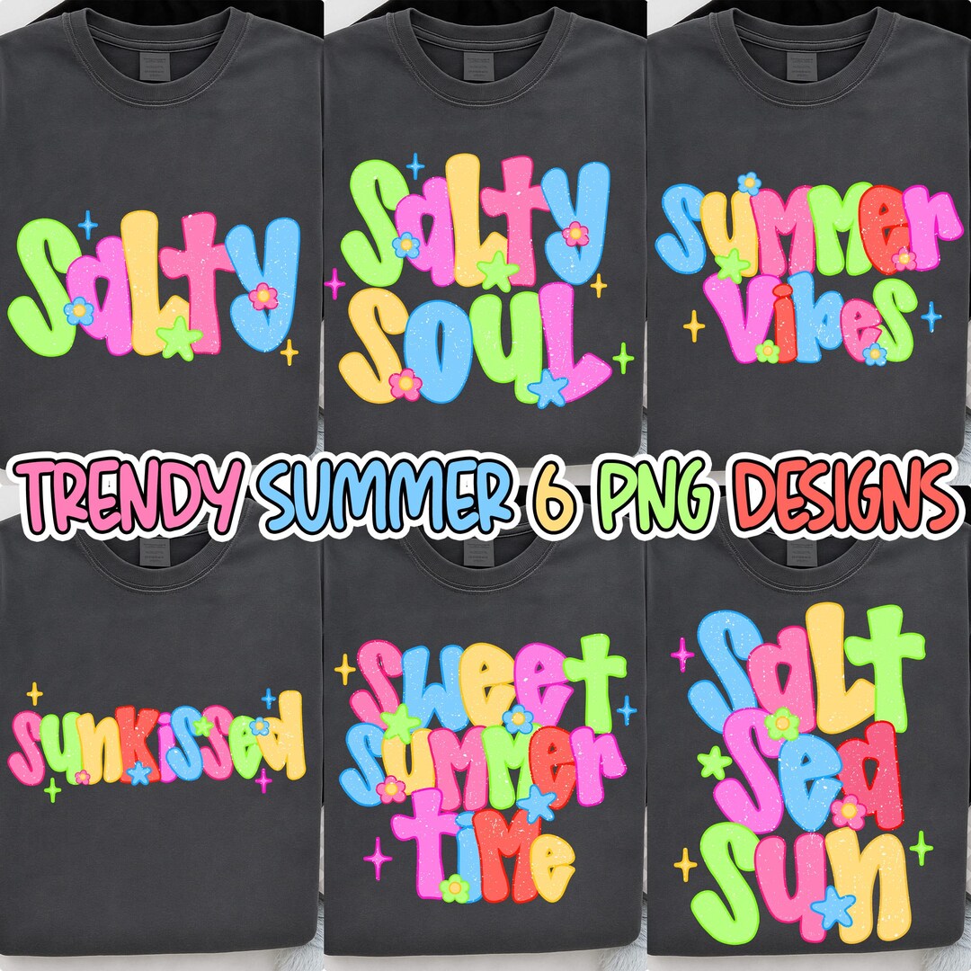 Preppy Summer Png Bundle, Beach Life PNG, Fun Summer Designs, Retro ...
