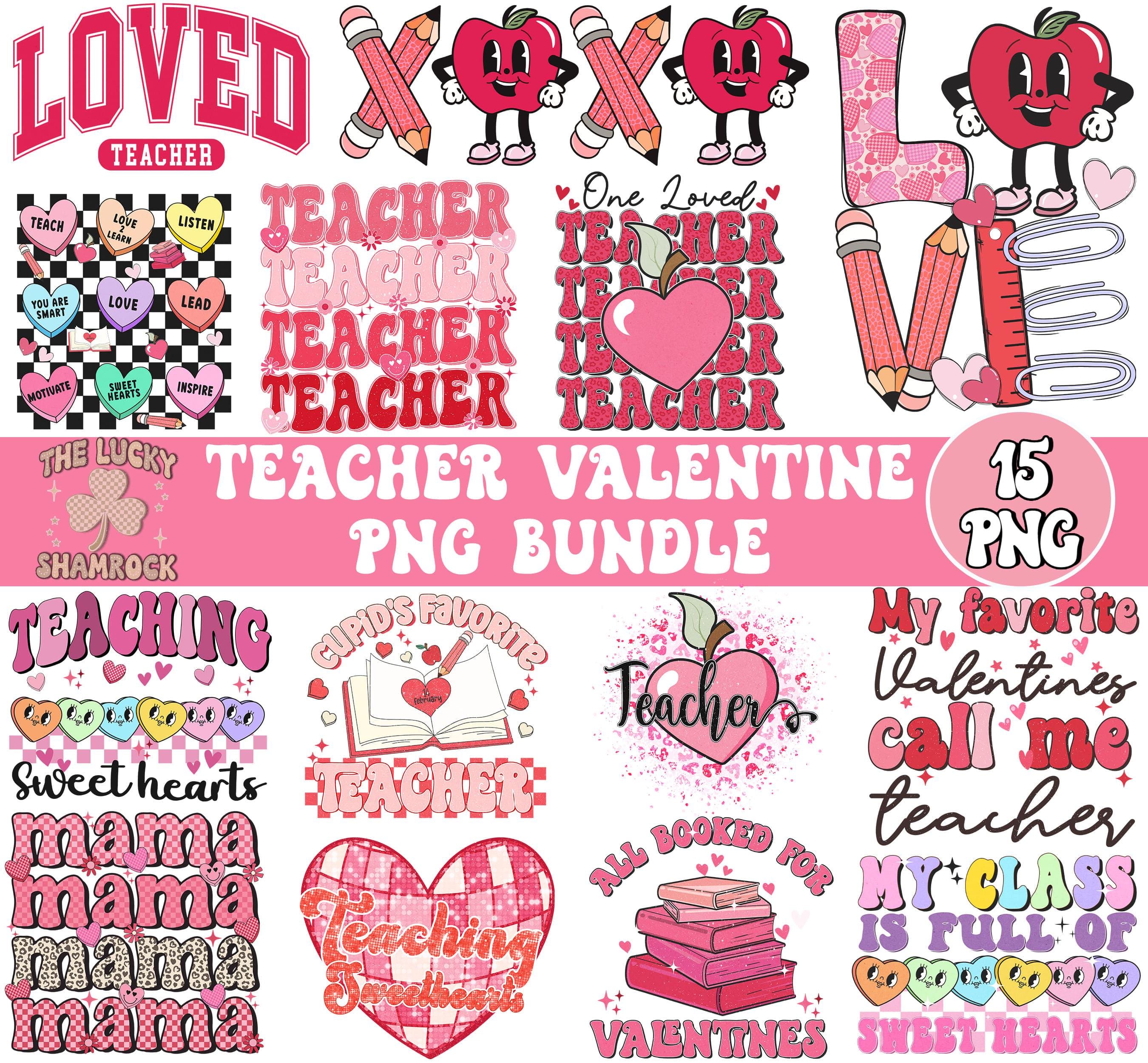 Valentine Mega Bundle Png, Retro Valentine Png, Valentines Day Png ...