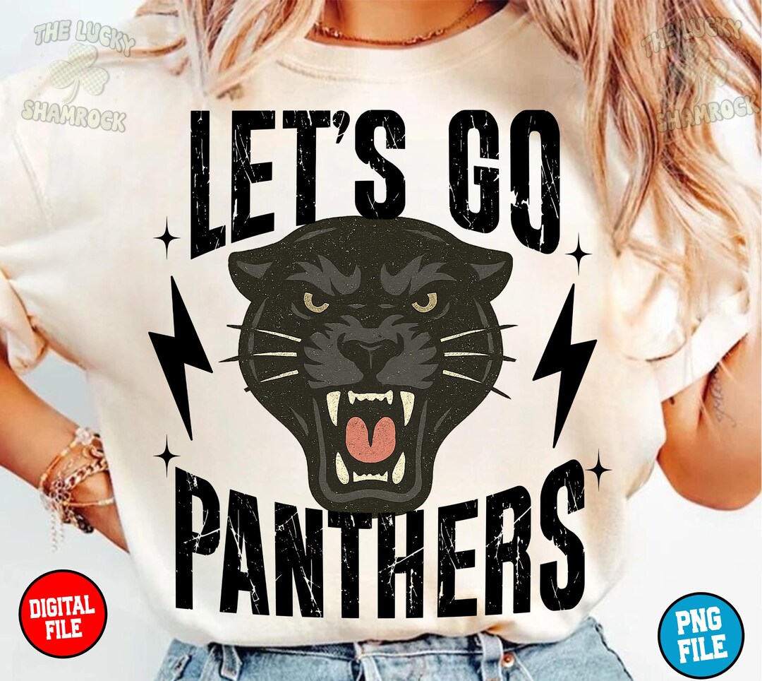 Let’s Go Panthers PNG | Panthers Mascot Football Team Spirit Clipart ...