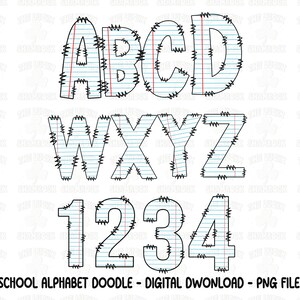 School Alphabet Png Bundle, School Doodle Png, Teacher Clipart Png ...