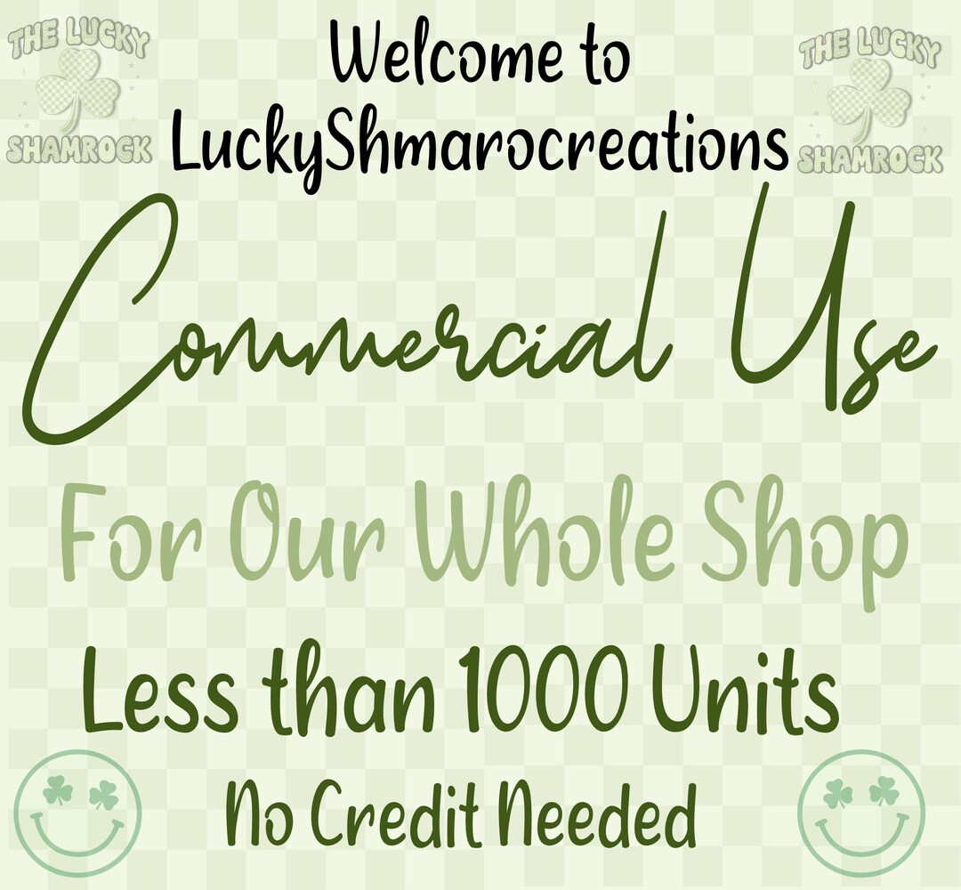 Commercial Use License for Whole Shop, Commercial Use License, Digital ...
