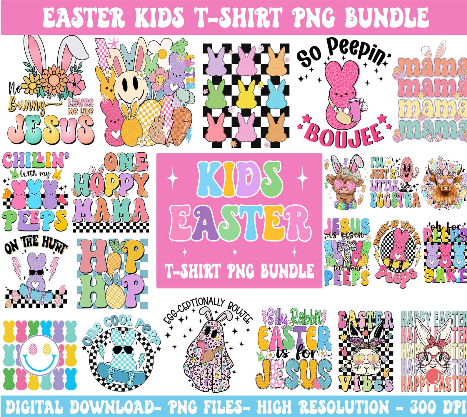 Easter Mega Bundle Png, Preppy Easter Png, Christian Easter Png, Easter ...