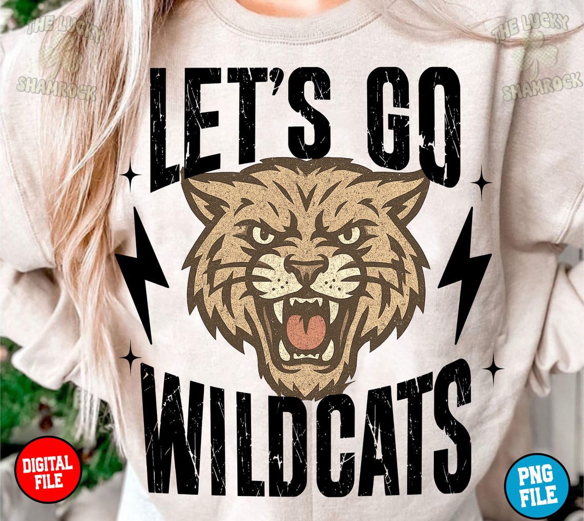 Let’s Go Wildcats PNG | Wildcats Mascot Football Team Spirit Clipart ...