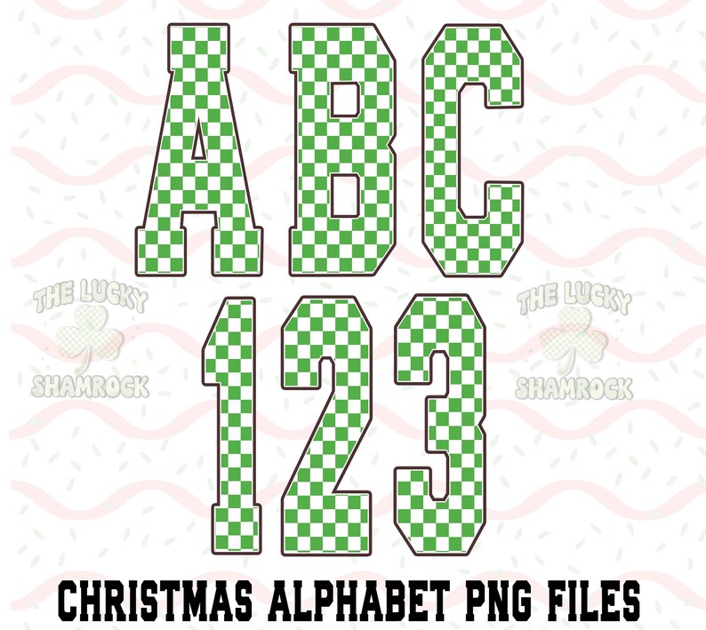 Christmas Alphabet Png Bundle, Merry Christmas Alpha Bundle, Varsity ...