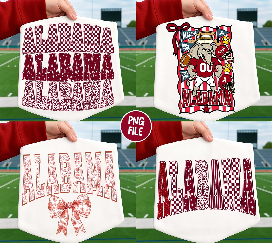 Alabama PNG Bundle, Crimson Tide Football Sublimation, Bama Spirit Game ...