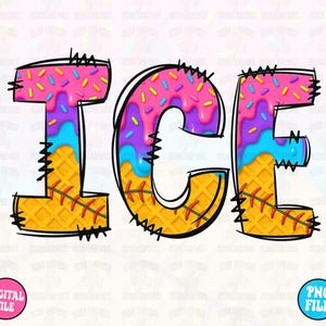 Drippy Ice Cream Doodle Png, Ice Cream Drip Alphabet Doodle Png ...