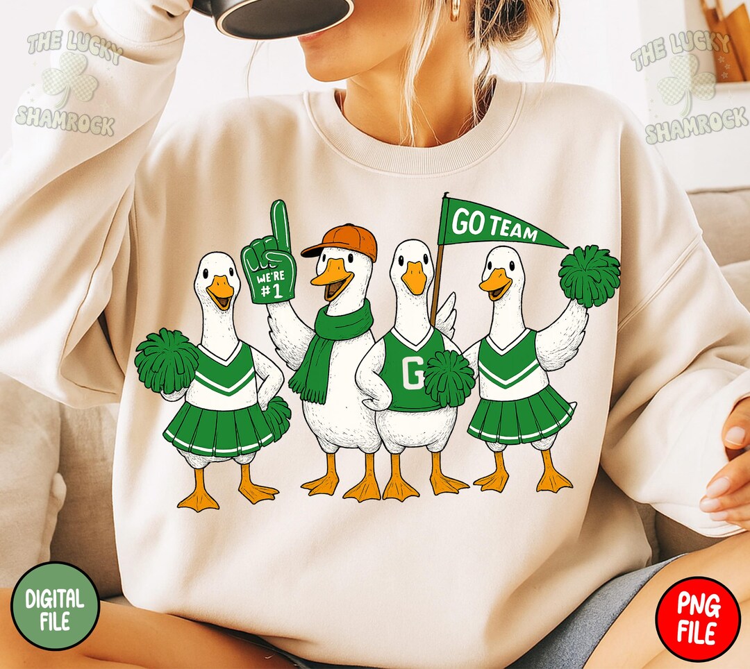 Funny Goose Png, Goose Football Clipart, Cheerleader Goose Png, Game ...