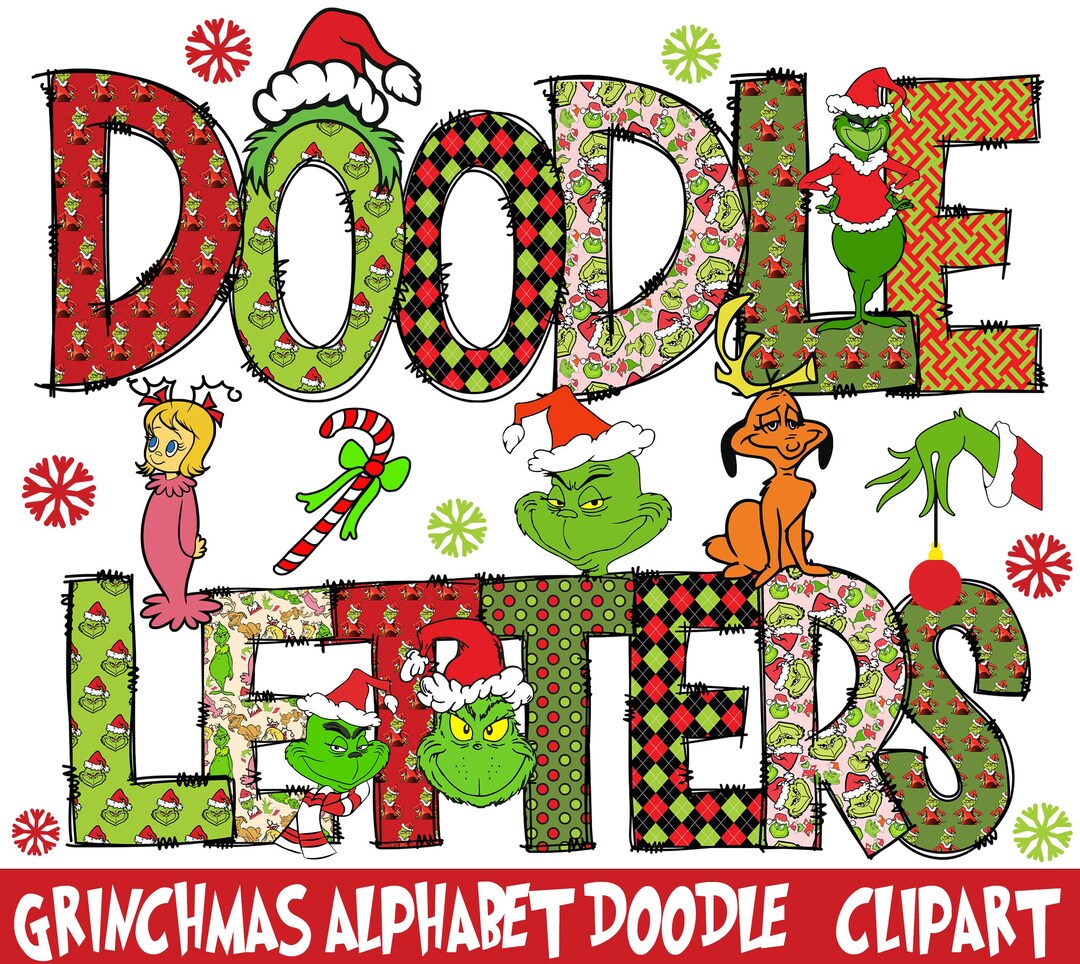 Christmas Letters Doodle, Christmas Clipart Png, Files, Christmas ...