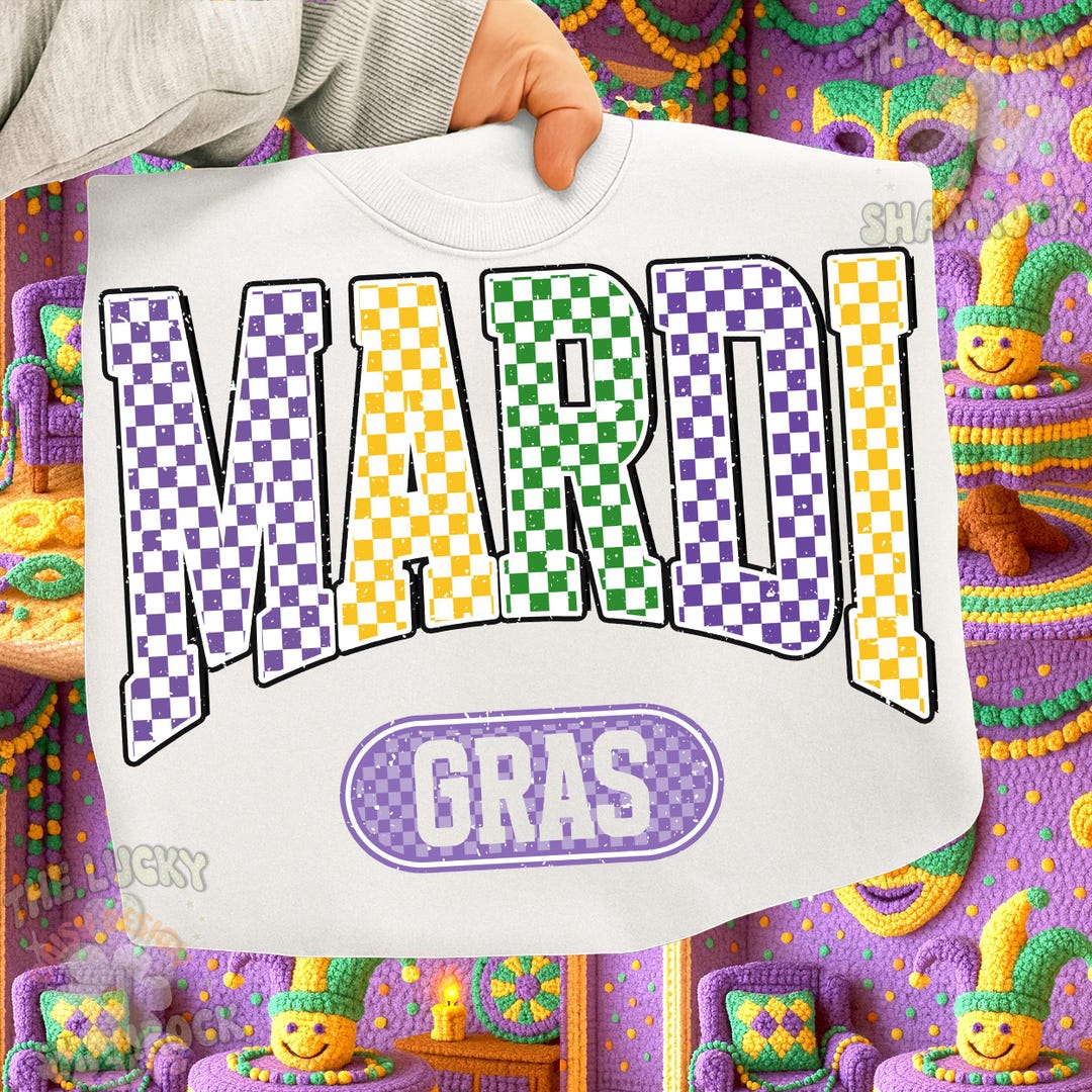 Checkered Mardi Gras Png, Mardi Gras Png, Mardi Gras Varsity Png ...