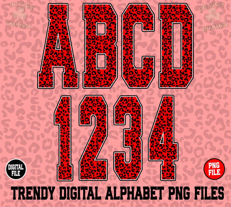 Trendy Alphabet PNG Bundle, Colorful Letters Clipart, Digital Letters ...