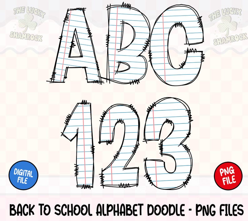 School Alphabet Doodle Png, Alphabet Png Bundle, Teacher Doodle Png ...