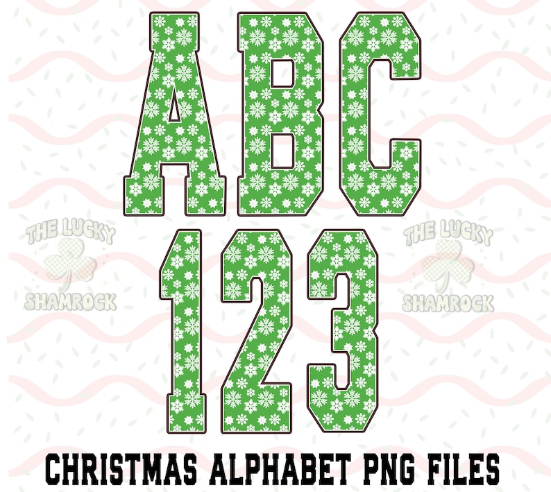 Christmas Alphabet Png Bundle, Merry Christmas Alpha Bundle, Varsity ...