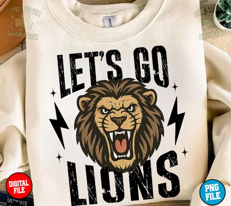 Let’s Go Lions PNG, Game Day Mascot Png, Lions Mascot Football Team Png ...