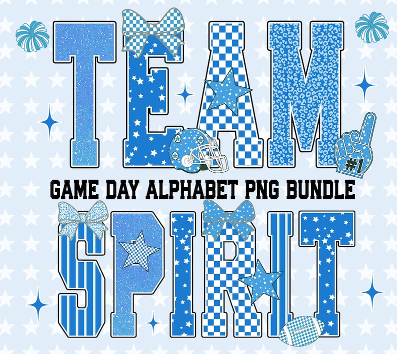 Team Spirit Alphabet Png, Varsity Letter Png Files, Game Day Png ...