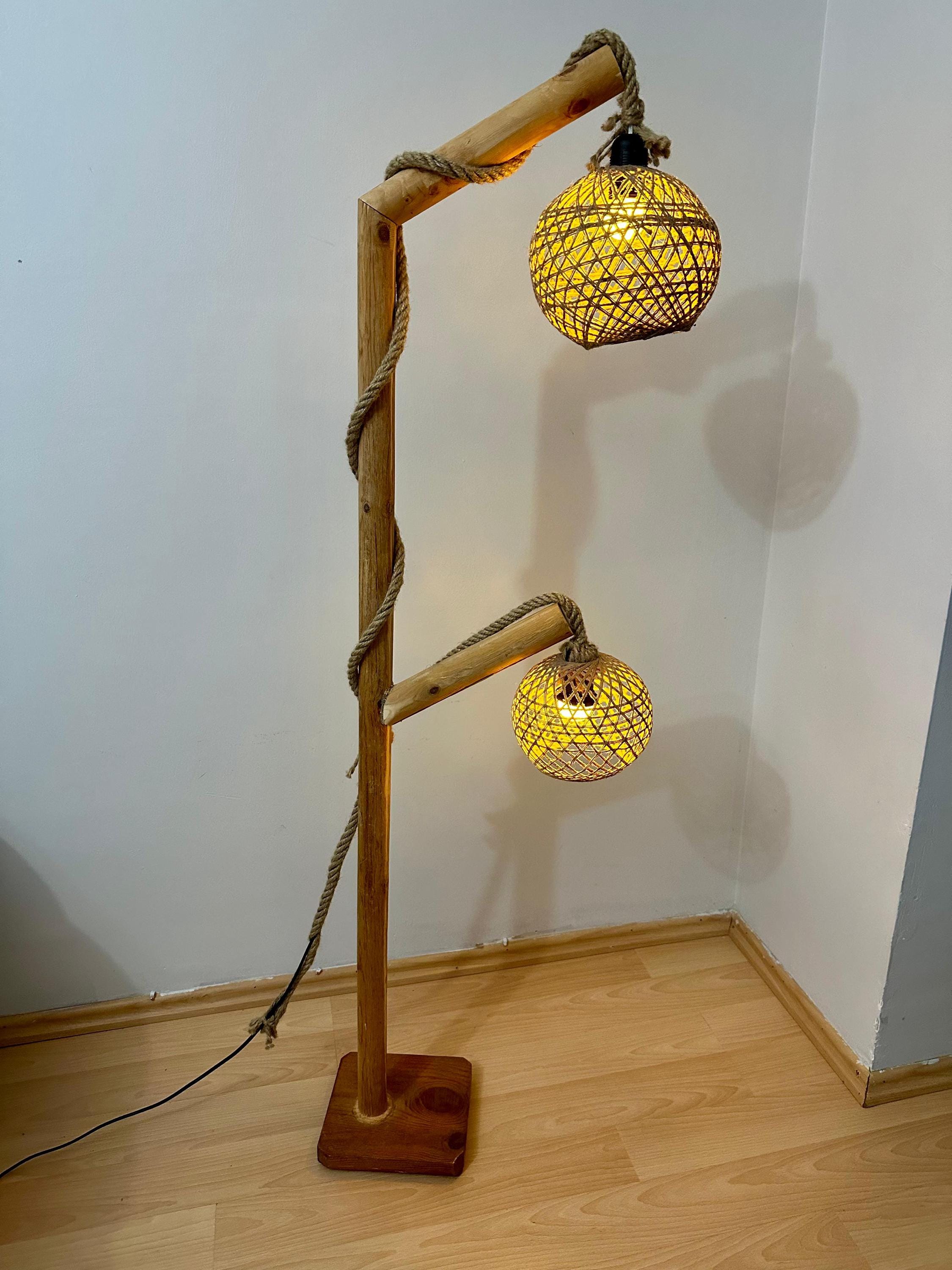 Tree Floor Lamp 140cm-180cm, Handmade Tree Design Lamp, Handmade Rustic ...