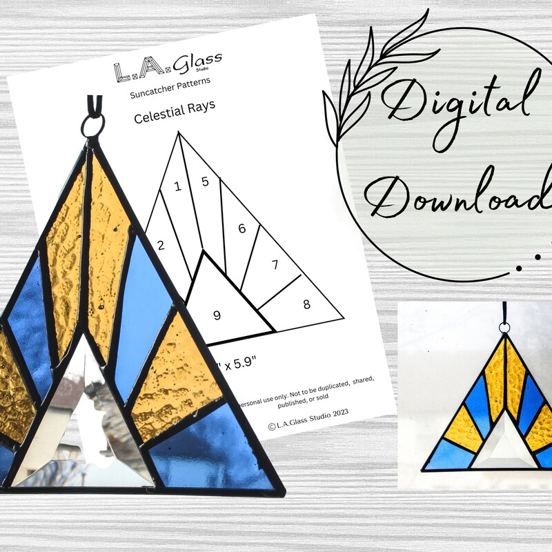 Stained Glass Triangle - Etsy