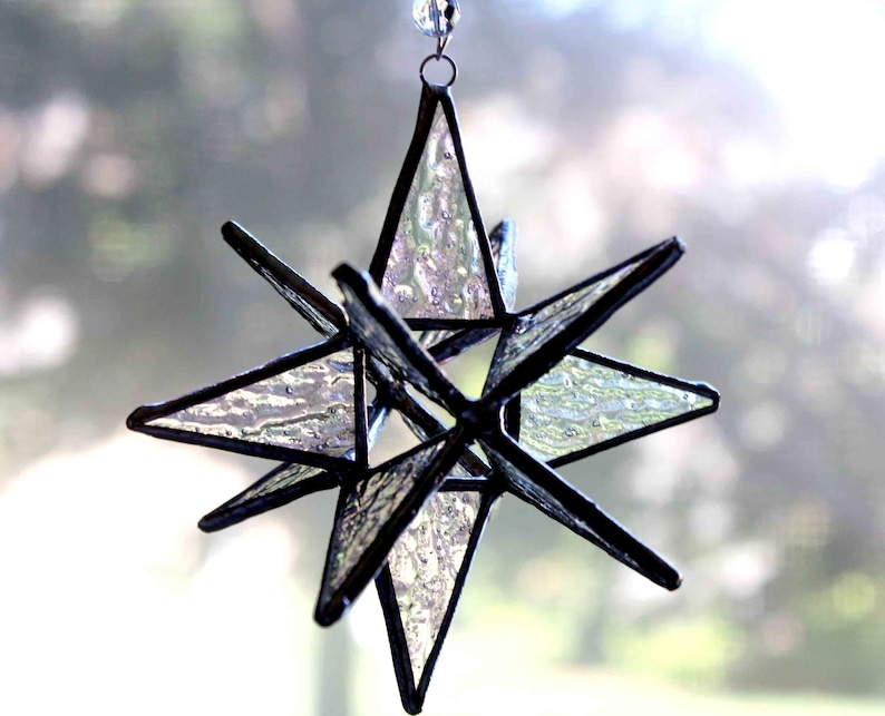 Stained Glass Moravian Star Home Decor Christmas Ornament | Etsy