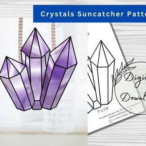 Stained Glass Crystal Cluster Pattern, PDF Instant Download, Hobby ...