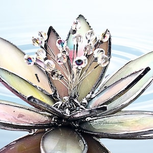 Stained Glass Water Lily, Tiffany Style Crystal Accent Decor - Etsy