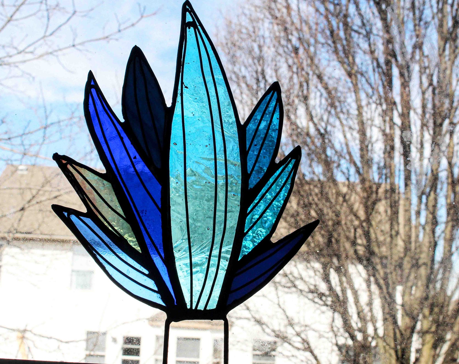 Stained Glass Blue Agave Plant Stake Pattern (PDF Instant Download) - Etsy