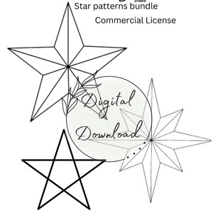 Set of 7 Stained Glass Star Patterns for Stunning Holiday Decor ...