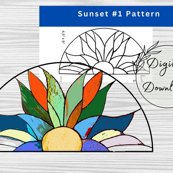 Stained Glass Sunset - Etsy