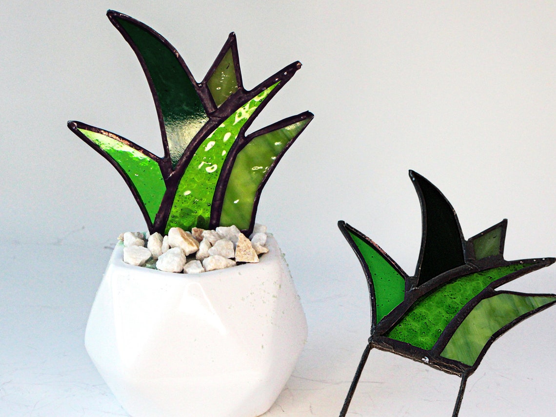 Stained Glass Agave Plant Stake Pattern PDF Instant Download - Etsy