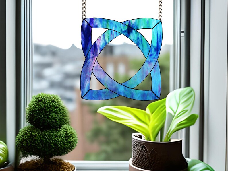 Celtic Knot Stained Glass Digital Pattern Window Decor Wall - Etsy